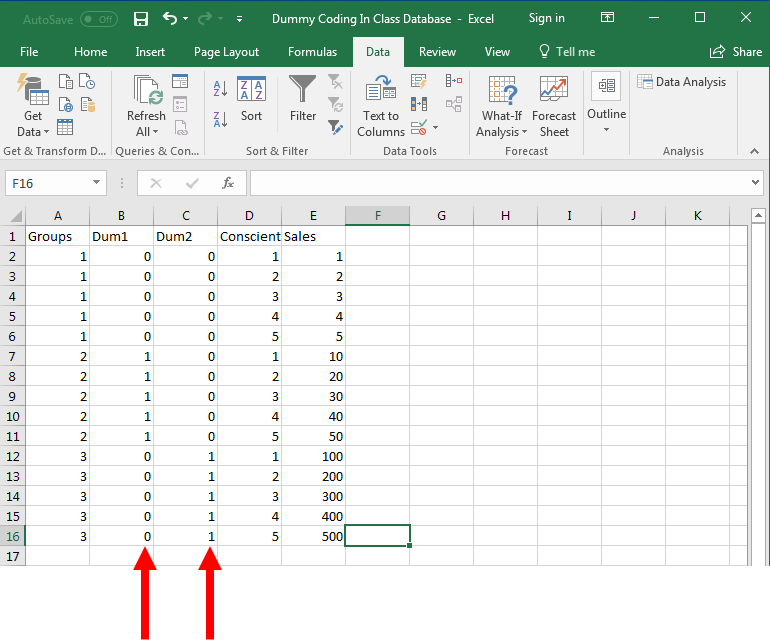 Dummy-Coded Regression in Excel – Dr. Matt C. Howard