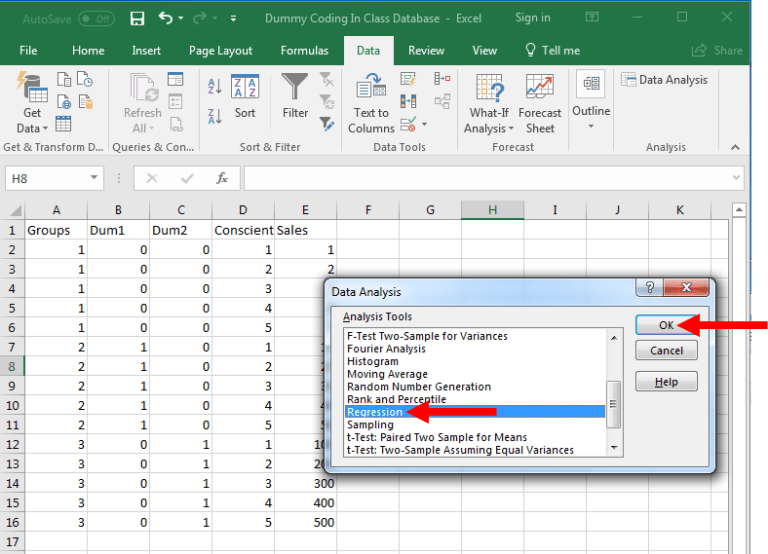 Dummy-Coded Regression in Excel – Dr. Matt C. Howard
