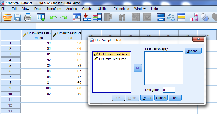 One-Sample T-Test in SPSS – Dr. Matt C. Howard