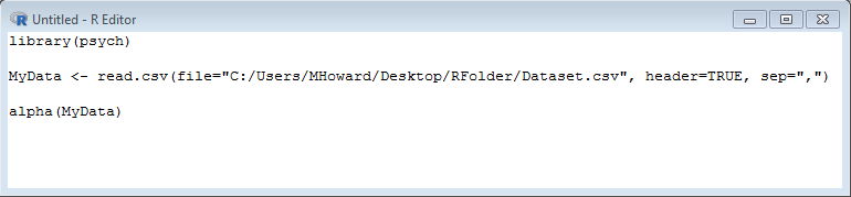 Calculating Cronbach’s Alpha in R – Dr. Matt C. Howard