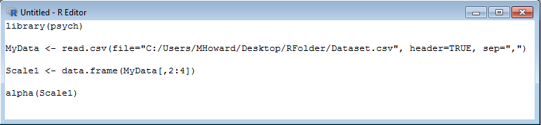 Calculating Cronbach’s Alpha in R – Dr. Matt C. Howard