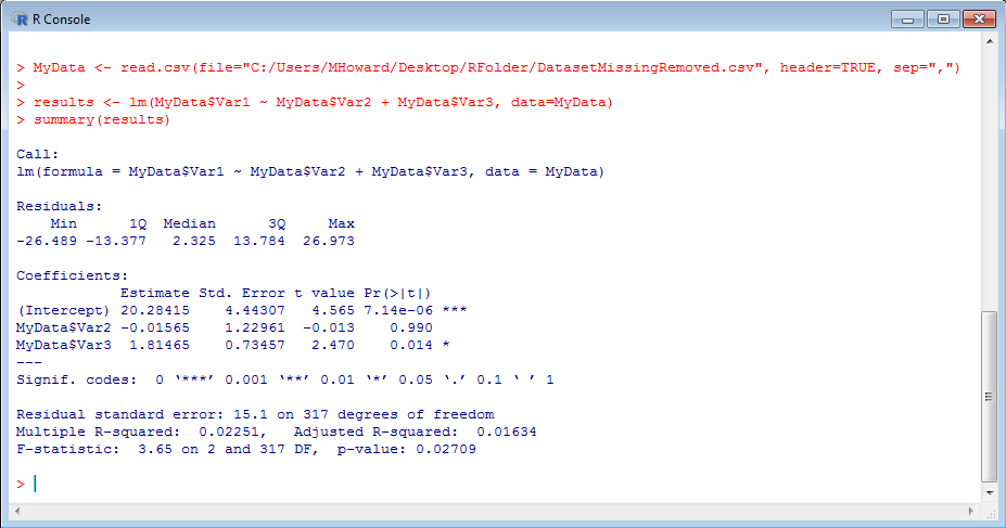Regression in R – Dr. Matt C. Howard