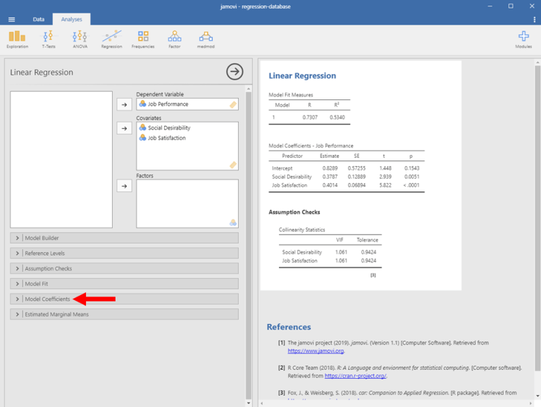 Regression in Jamovi – Dr. Matt C. Howard